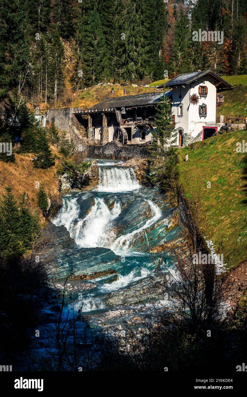 Autumn in Val Sesis. Explosion of colors in the Piave river valley ...