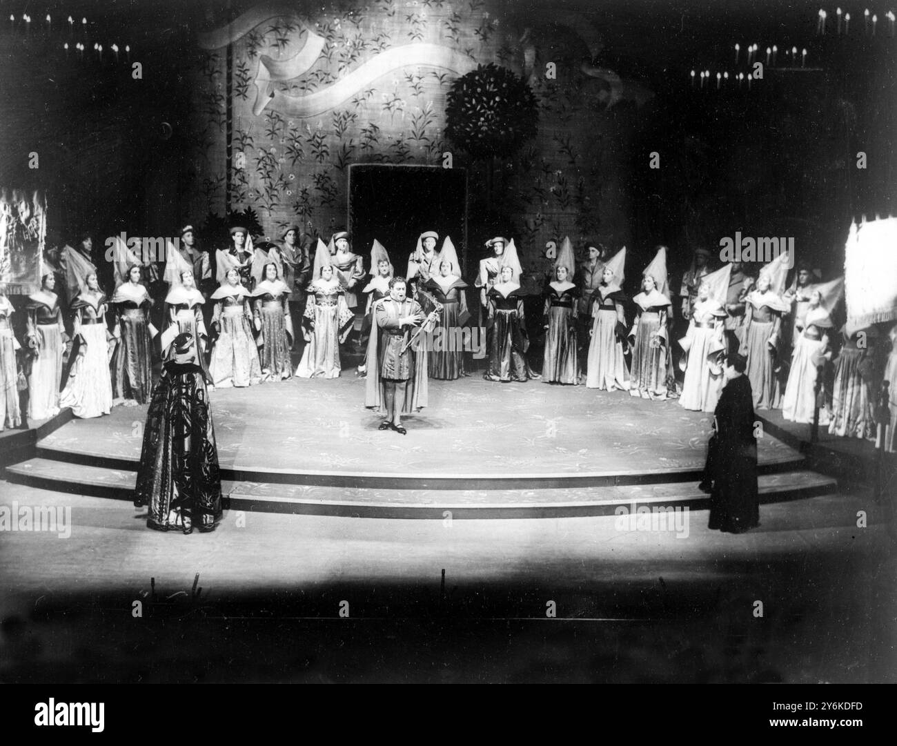 A general view of the Old Vic production of Shakespeare's TWELFTH NIGHT ...