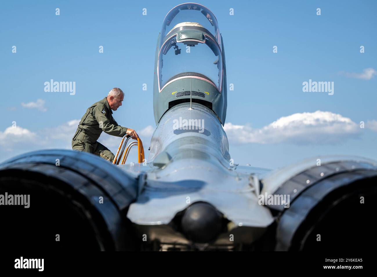 Bulgarian air force Brig. Gen. Nikolay Rusev, 3rd Air base commander ...