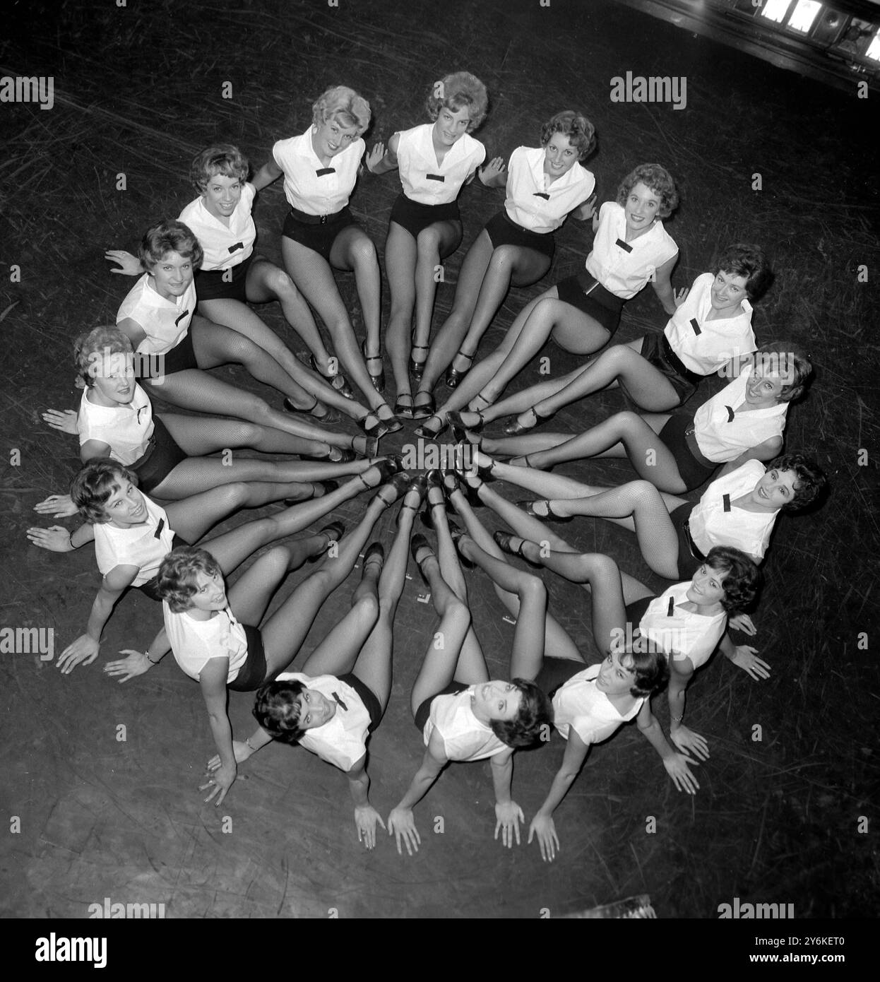 Circle of beauties with 32 of the most famous legs in showbusiness. The ...