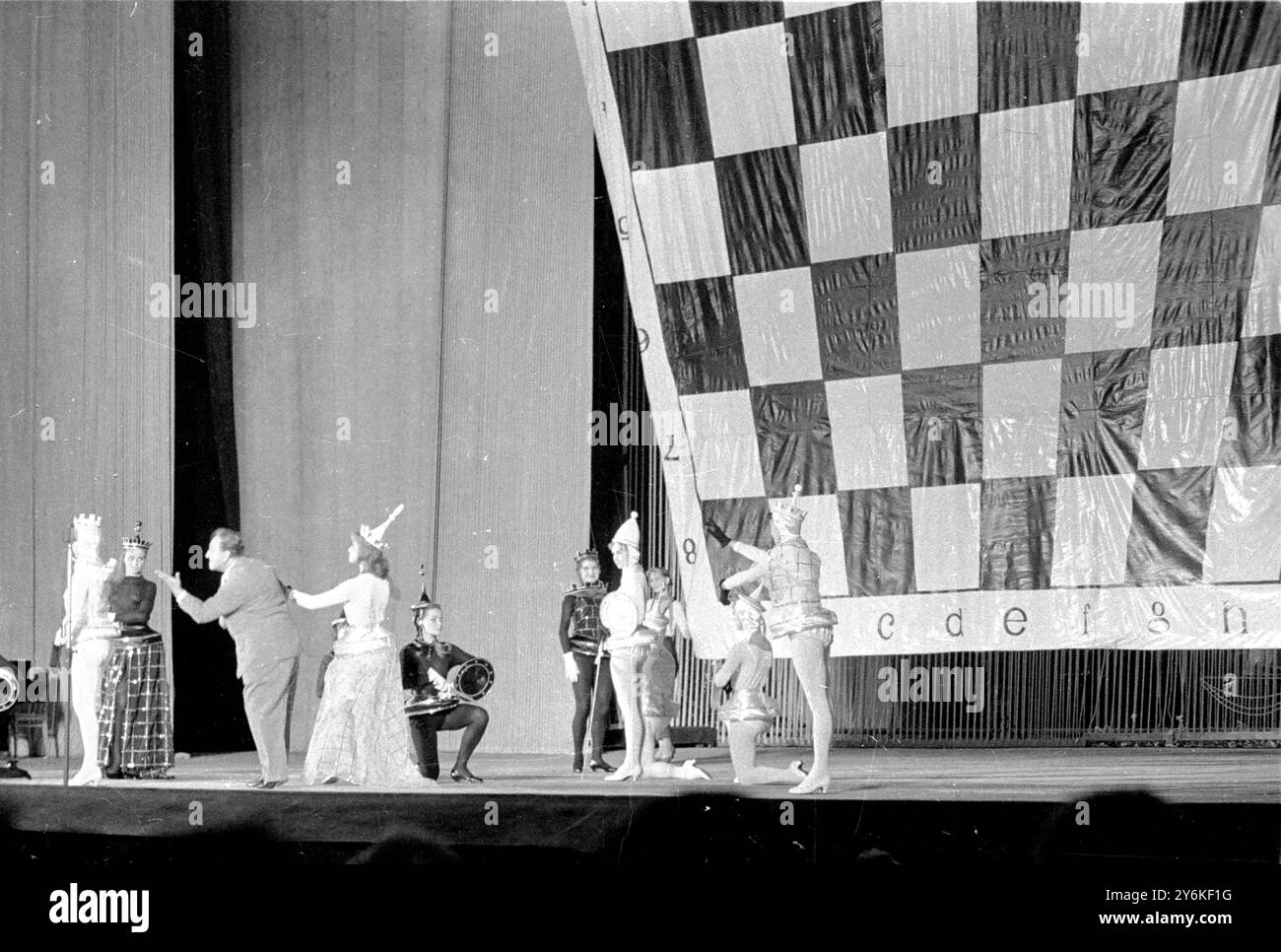 Outdoor music hall in Gorki Park, Moscow. The girls on stage are called ...
