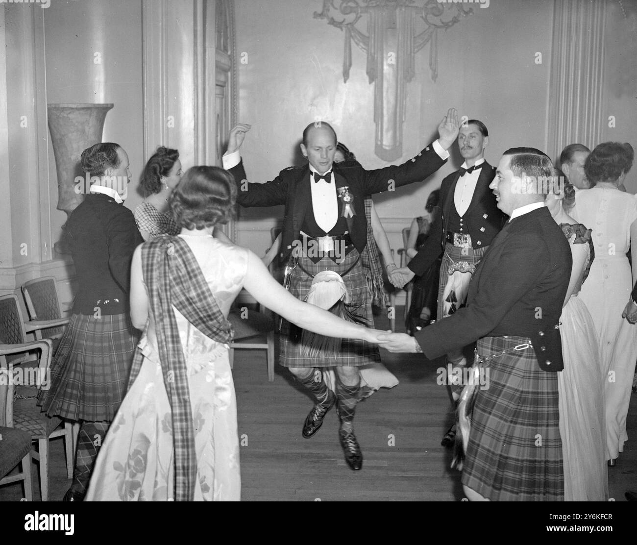 Dancing at Caledonian Ball in the Grosvenor House Hotel, Park Lane ...