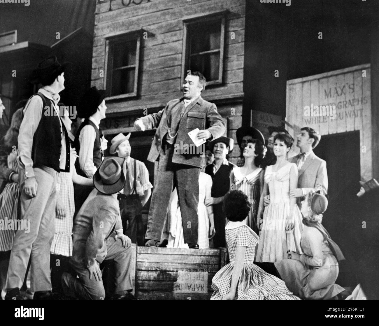 Inia Wiata and the chorus in a scene from the new cowboy musical THE ...