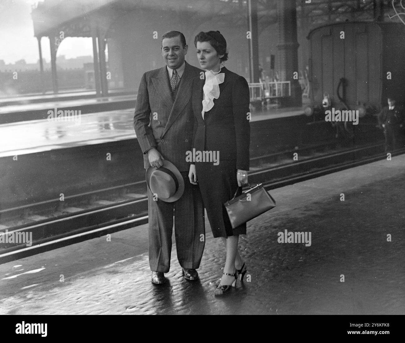 Morton Downey, the American stage and radio star, and his wife Barbara ...