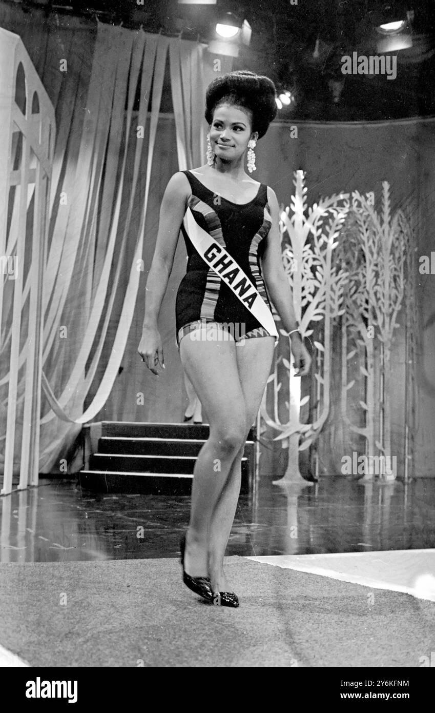 London: Miss Ghana, Miss Araba Vroon in the swim-suit parade during ...