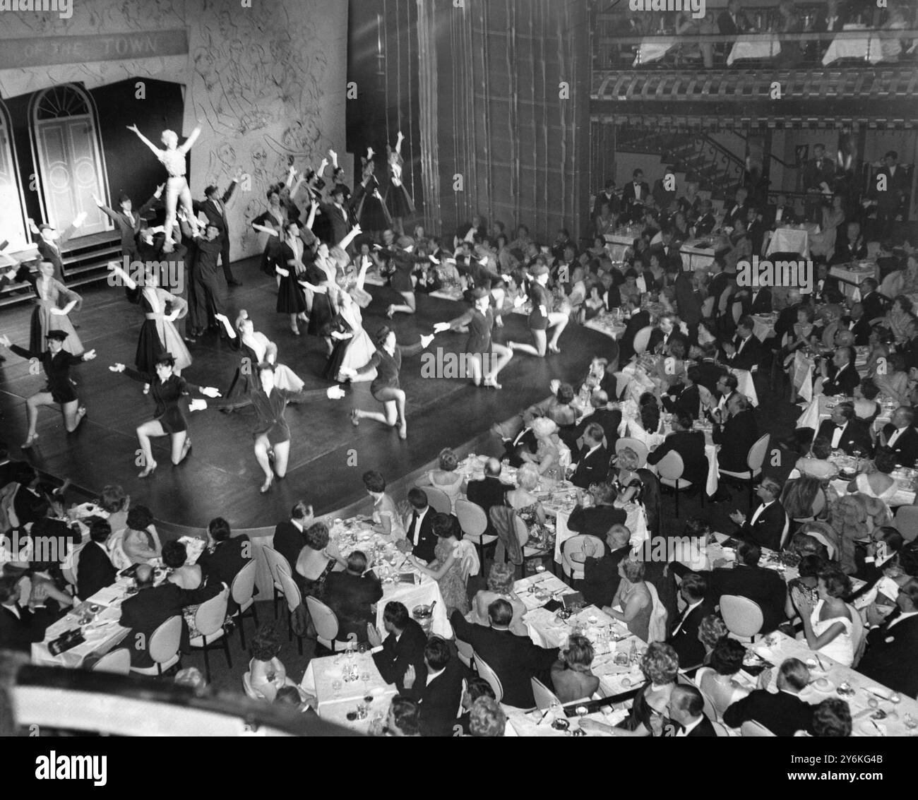 Floor show at the "Talk of the Town", theatre and restaurant with dance ...