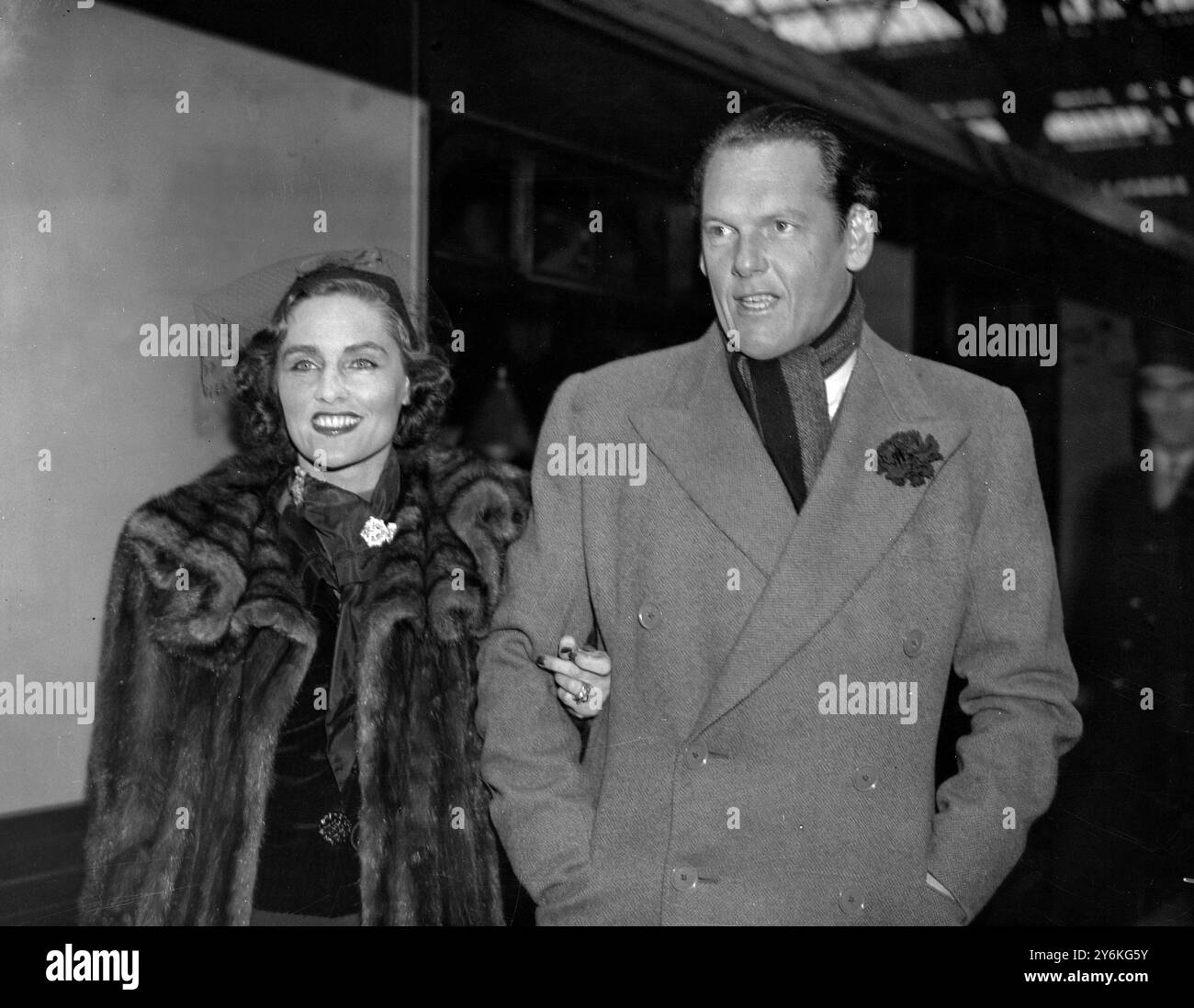 At Waterloo Station leaving for New York. Lord and Lady Plunket. 17 ...
