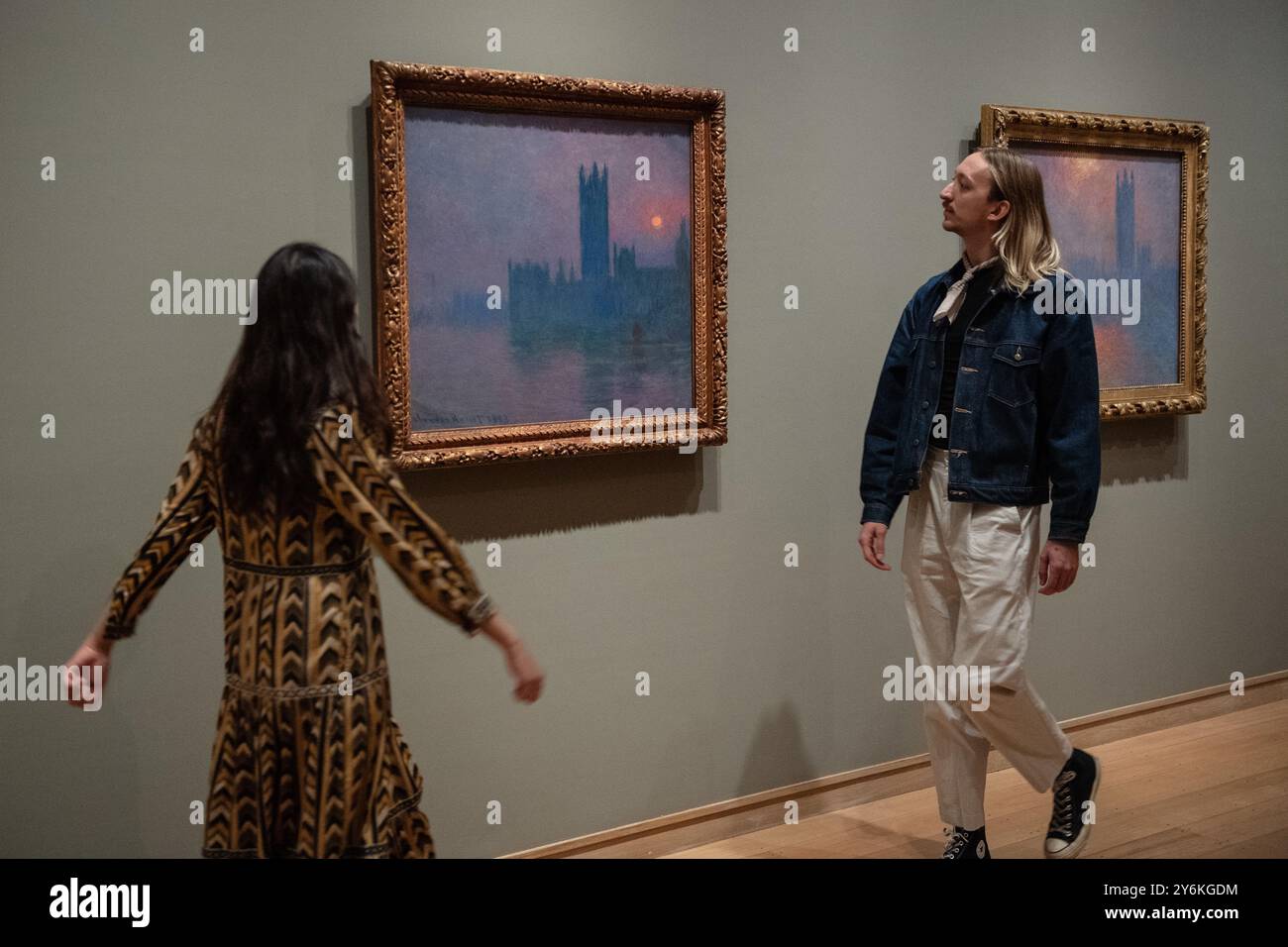 London, England, UK. 26th Sep, 2024. Claude Monet's paintings are seen ...