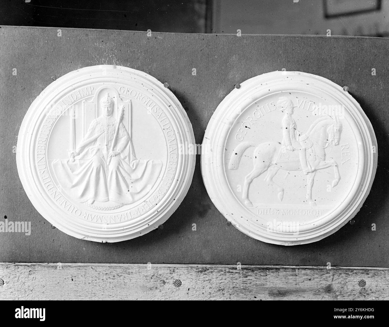 The new Great Seal of England for the reign of George VI The seals are ...