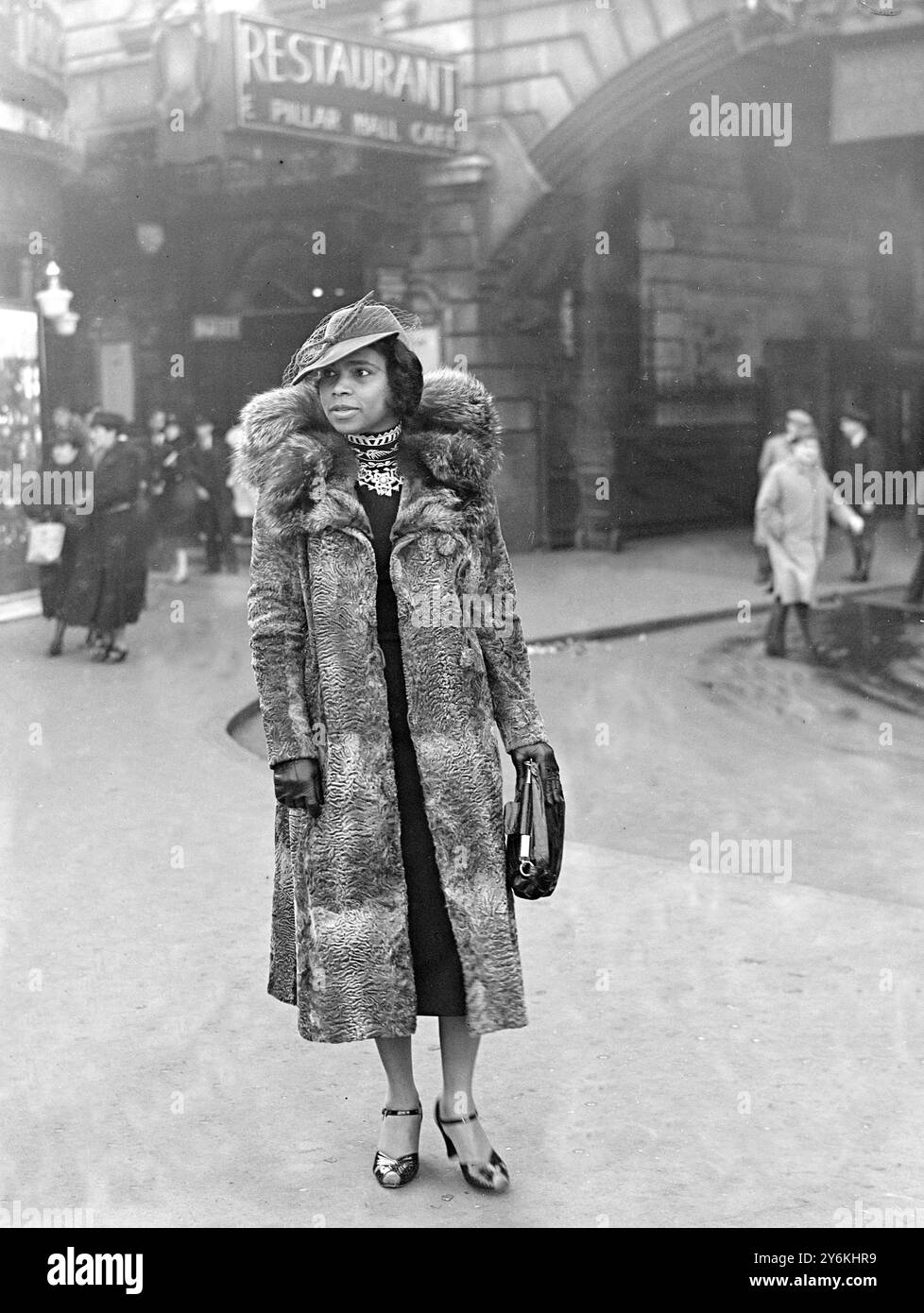 At Victoria Station forecourt - Miss Marian Anderson famous coloured ...