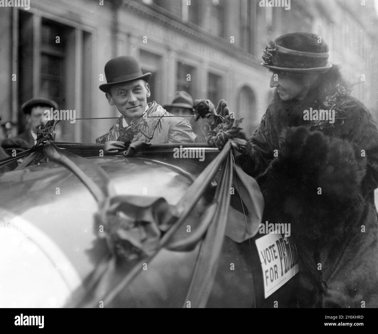 East Herts Election Mr ands Mrs Pemberton-Billing with their Mascot. A ...