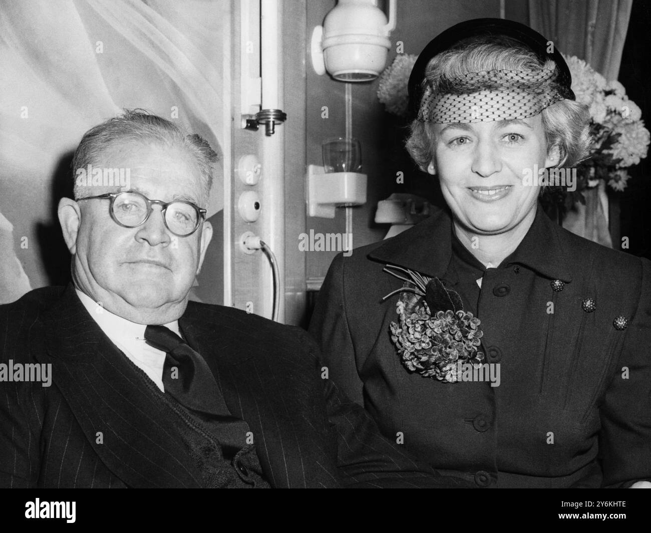 Mr Hubert Scott-Paine famed speedboat designer with Mrs Scott-Paine ...