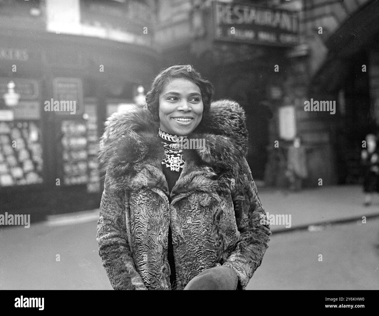 At Victoria Station forecourt - Miss Marian Anderson famous coloured ...