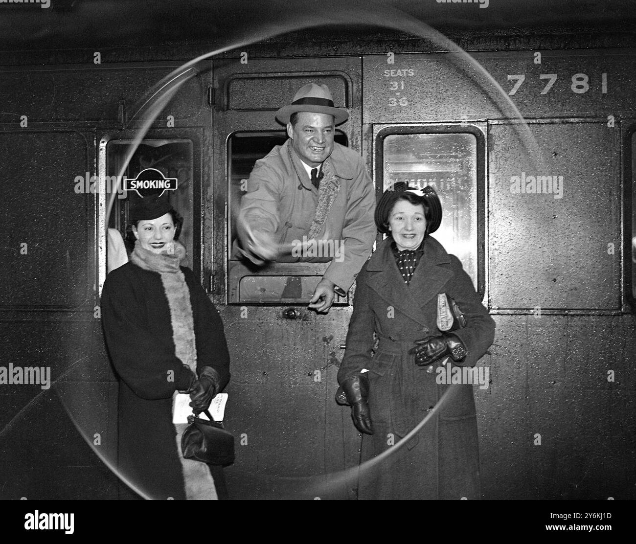 Tex Macleod, the rope spinner, lassoos Miss Aileen Ibbott (left) at ...