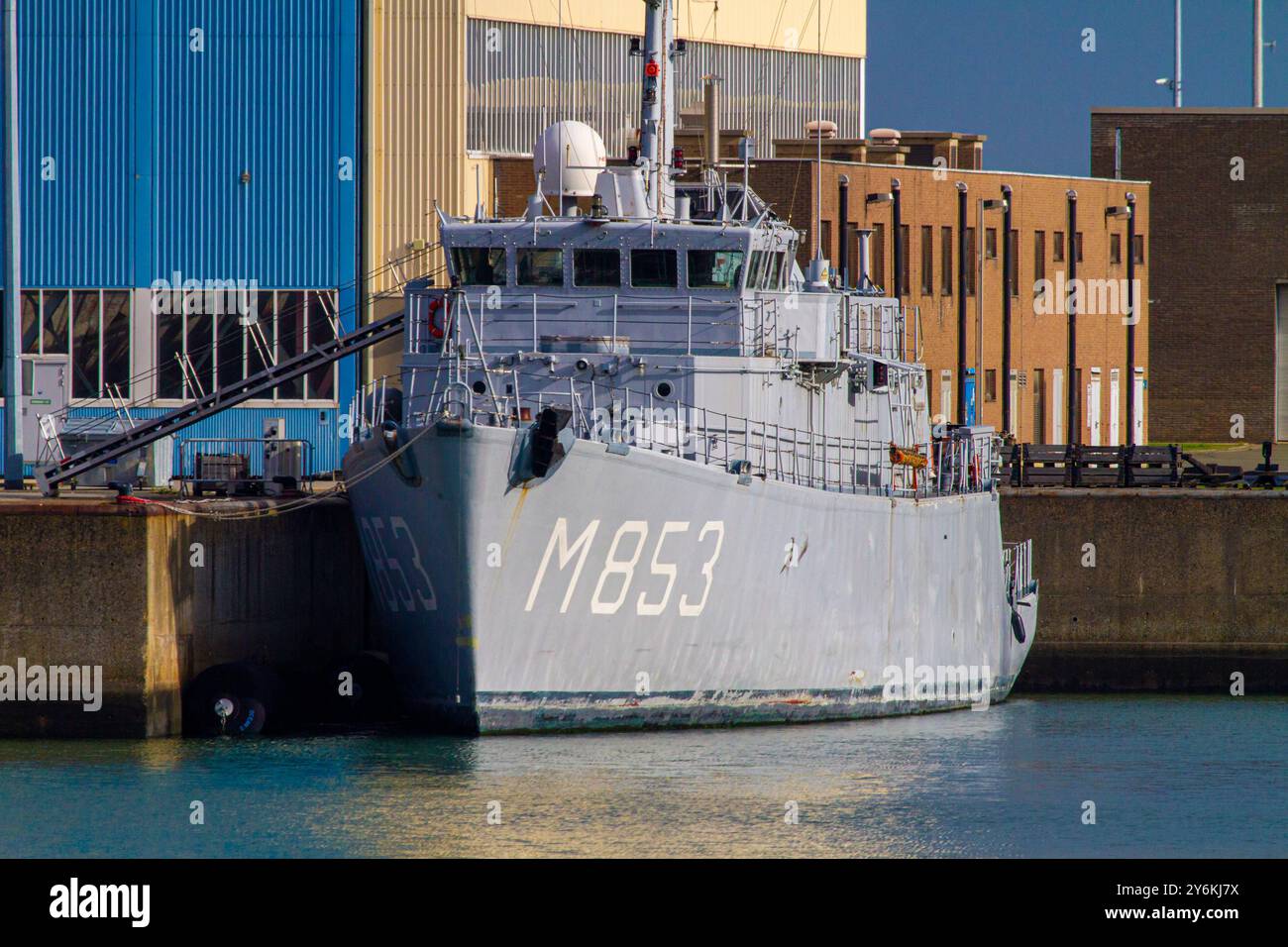 Europe, Belgium, West Flanders, Zeebrugge. Bruges-Zeebruges harbour ...