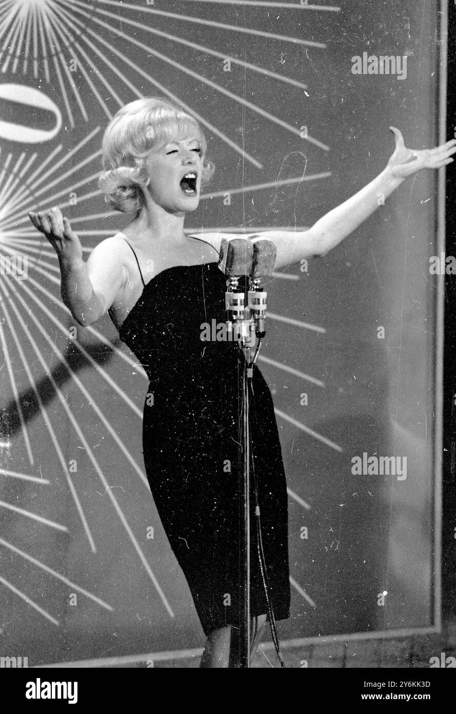 Naples, Italy: 24 year old British singer, Kathy Kirby, singing "I ...