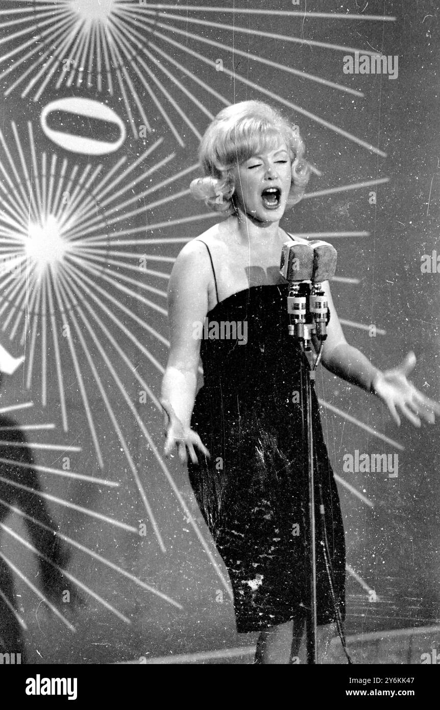 Naples, Italy: 24 year old British singer, Kathy Kirby, singing "I ...