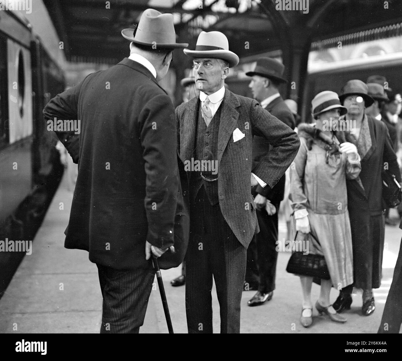 Sir Austen Chamberlain leaves for Victoria Station for Geneva on 31 ...