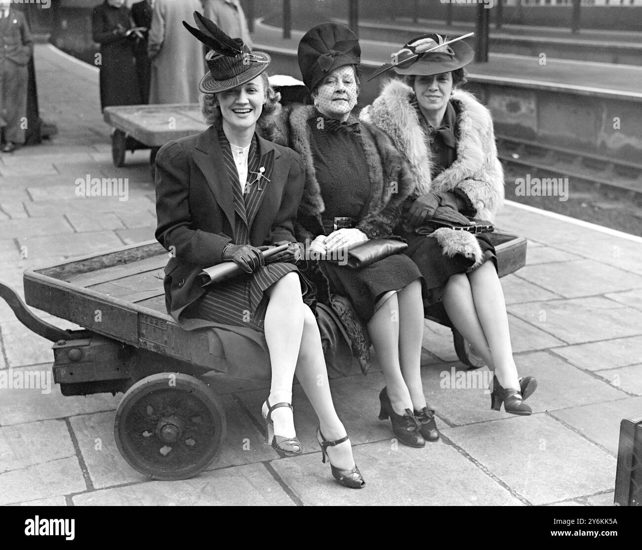 At Paddington Station: Arrival of three of the cast of the New Play ...