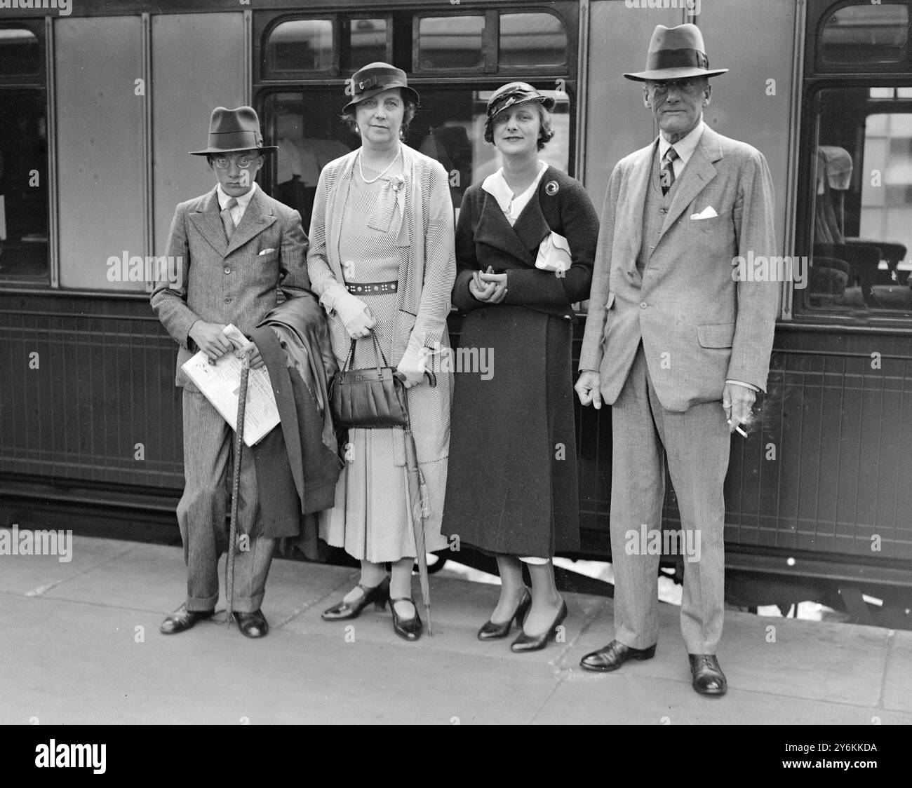 At Victoria Station Sir Austen and Lady Chamberlain with their son and ...