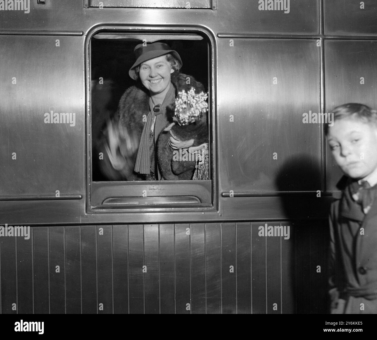 At Victoria Station. Miss Reckitt, elder daughter of Sir Philip and ...