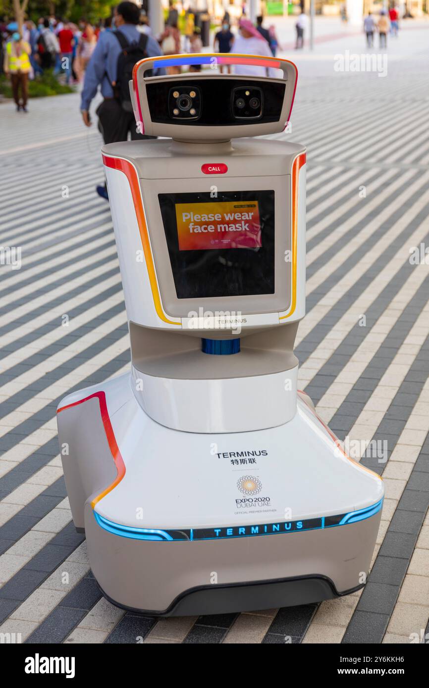 United Arab Emirates, Dubai, Expo 2020. Robot“Protection” robot ...