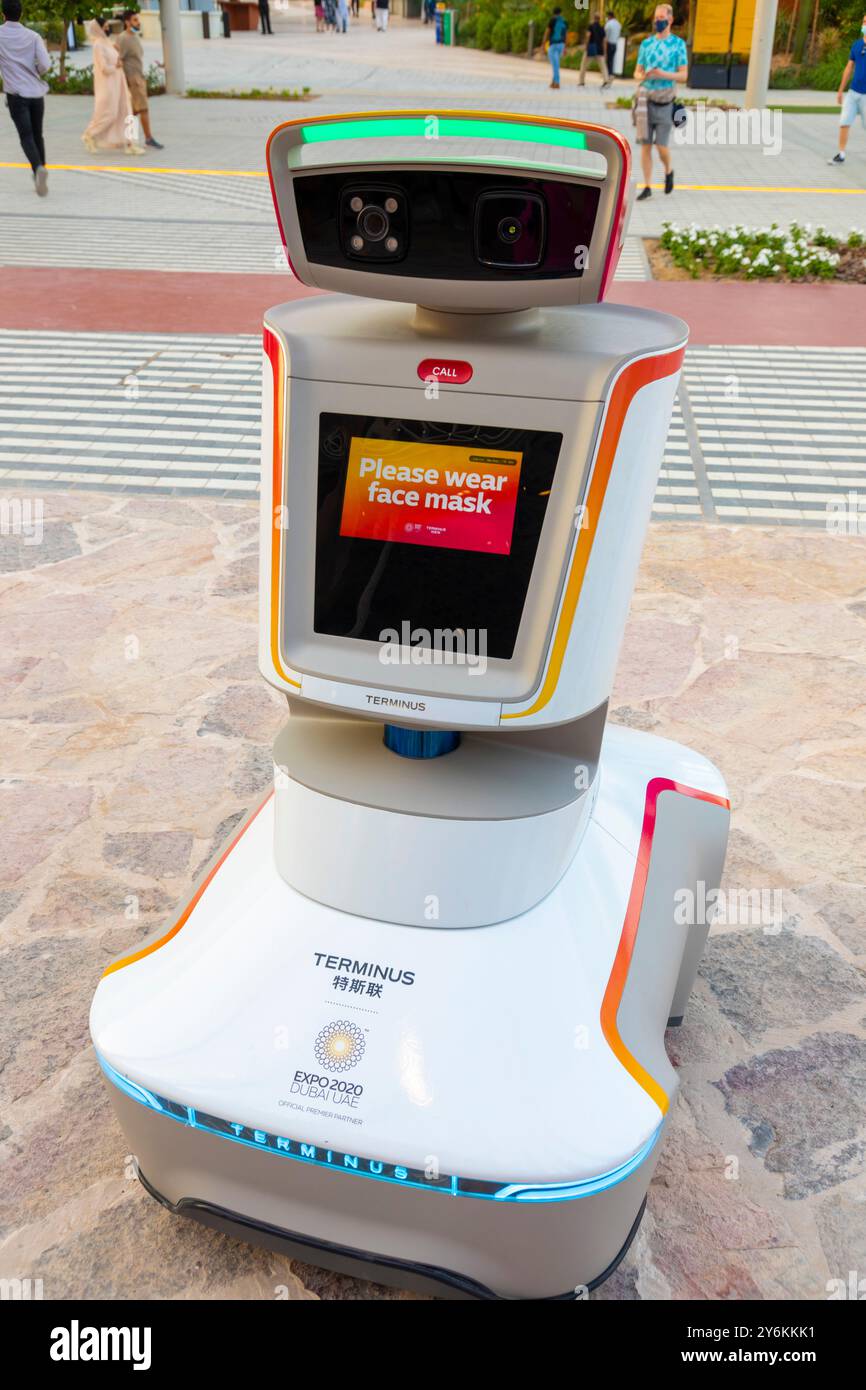 United Arab Emirates, Dubai, Expo 2020. Robot“Protection” robot ...
