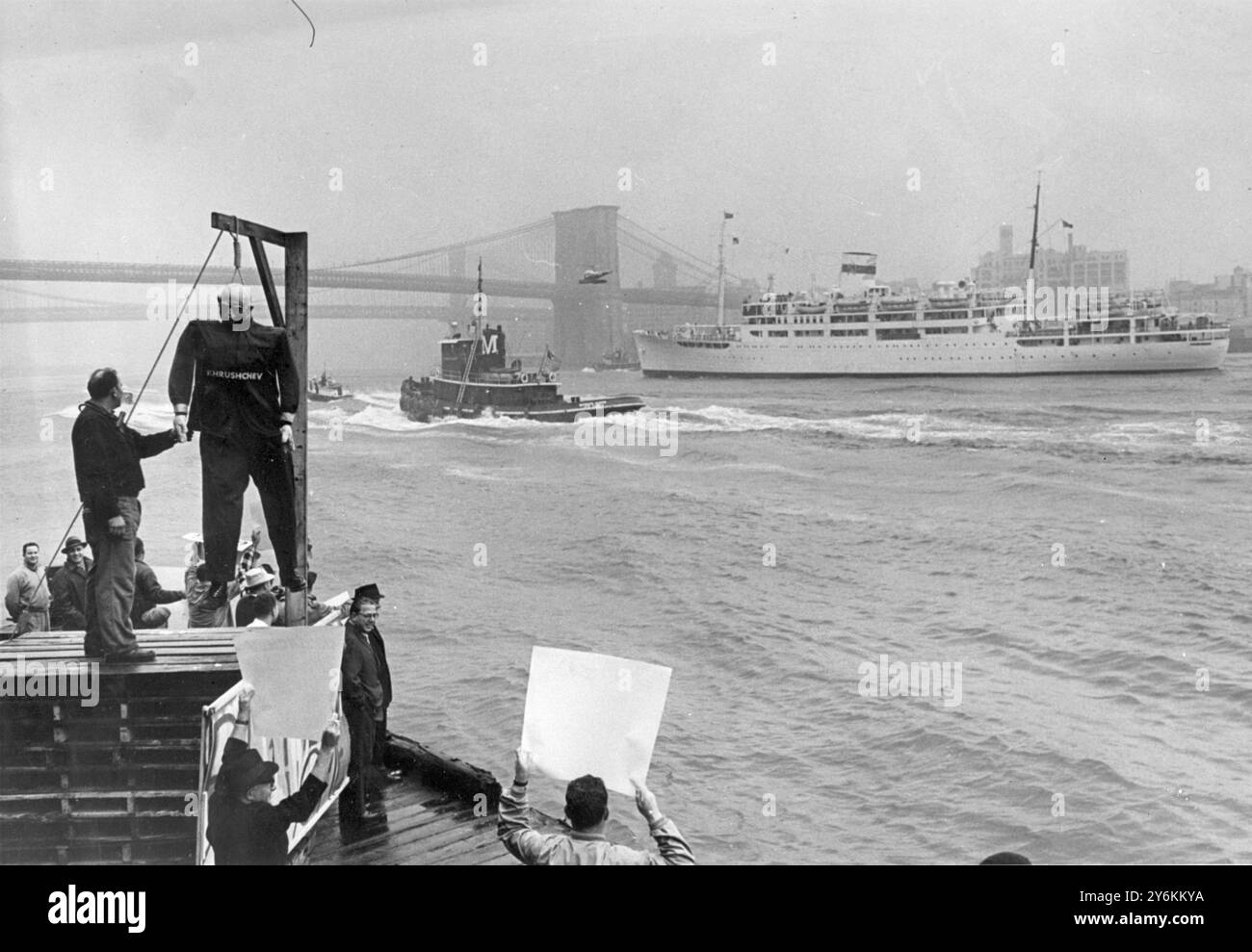 Khrushchev Demonstration - New York - 19 September 1960An effigy of ...