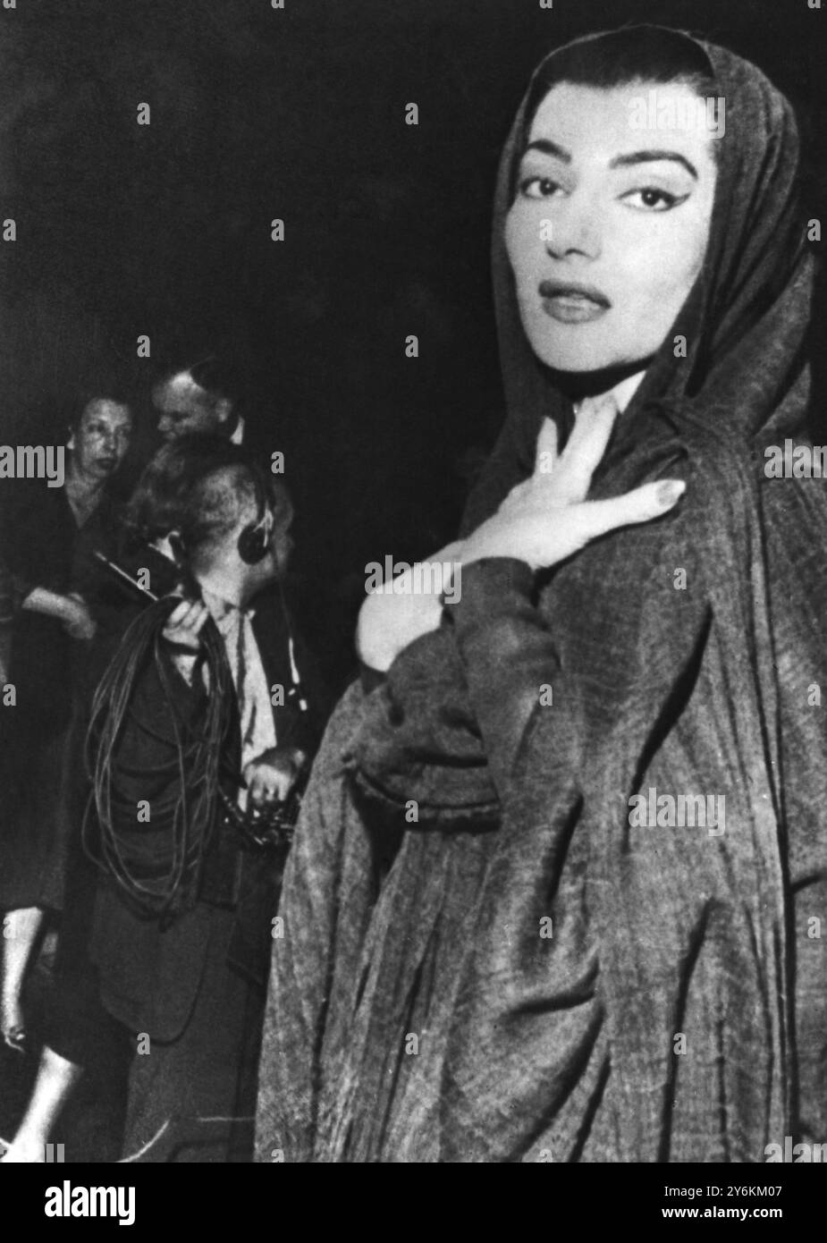 Looking sad as she poses for photographers, Italian prima donna Maria ...