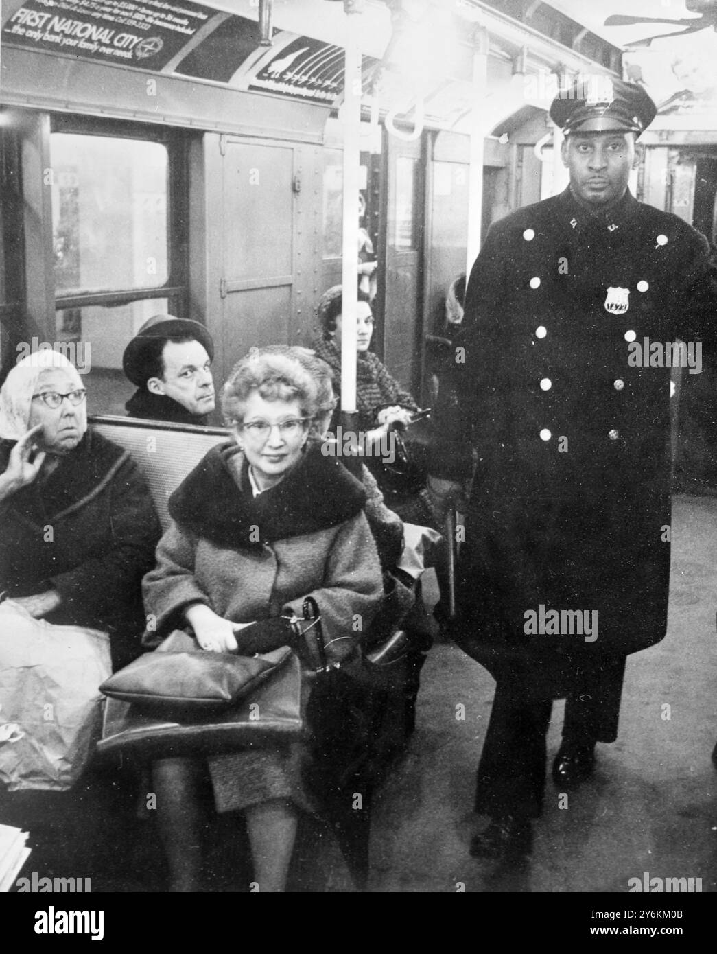 New York USA: New York transit authority Patrolman Floyd Holloway walks ...