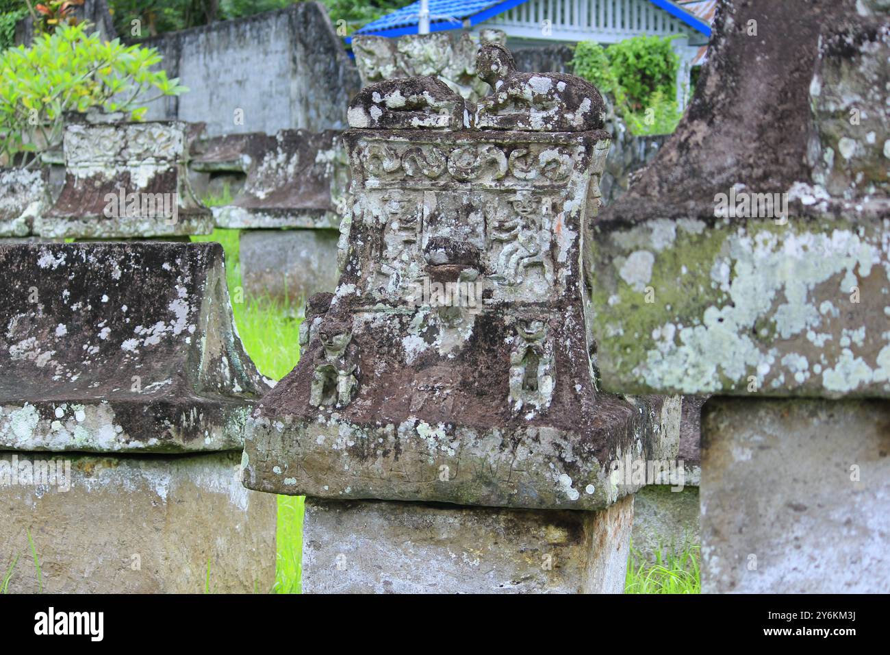 Ornament carvings on the Minahasa tribe's tombstone in the ancient ...