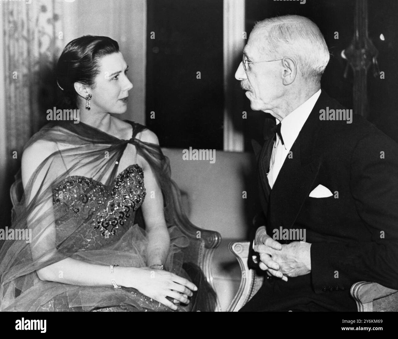 Beryl Grey chatting with Mr. Philip Richardson at a birthday party in ...
