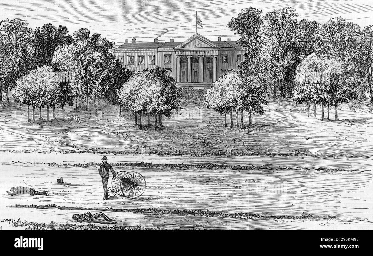 scene of the murder of Lord Frederick Cavendish, M.P., Chief Secretary ...