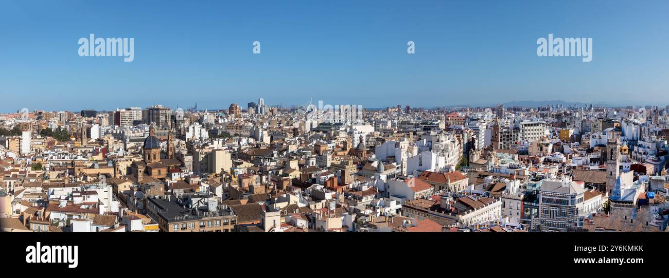 scenic panoramic skyline of Valencia, Spain Stock Photo - Alamy