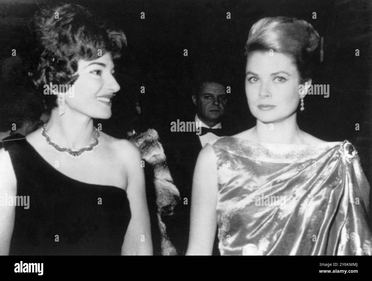 Maria Callas and Princess Grace of Monaco attending the 2nd ...