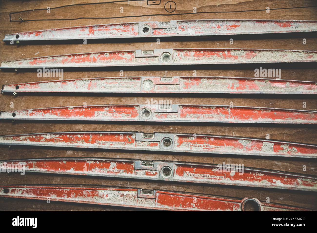 Aligned spirit levels Stock Photo - Alamy