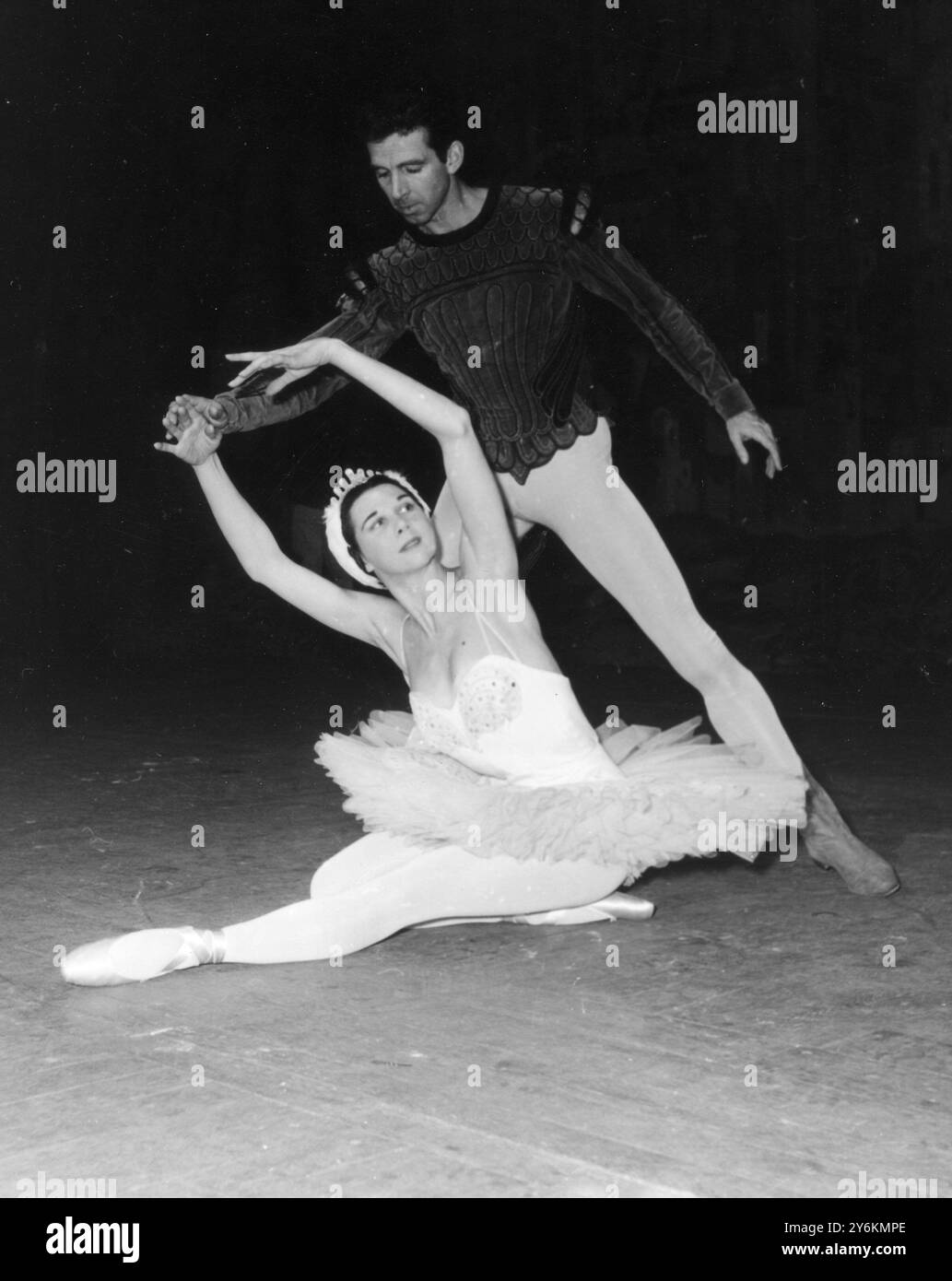 BERYL GREY 1962 rehearsing with BRIAN ASHBRIDGE for Swan Lake Stock ...