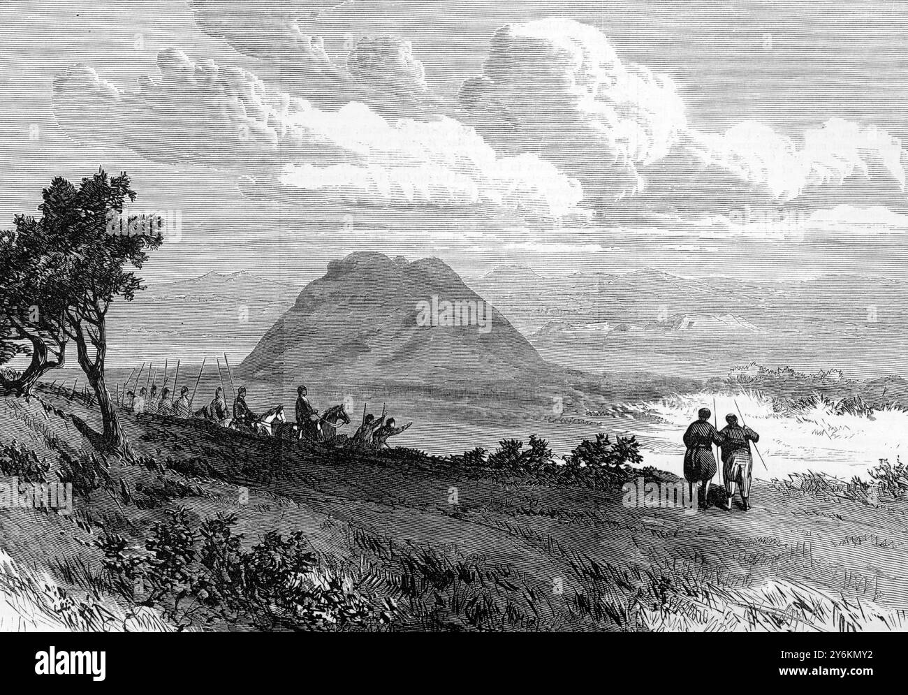 Sketches in the Troad. The tomb of Achilles. 12 January 1878 Stock ...