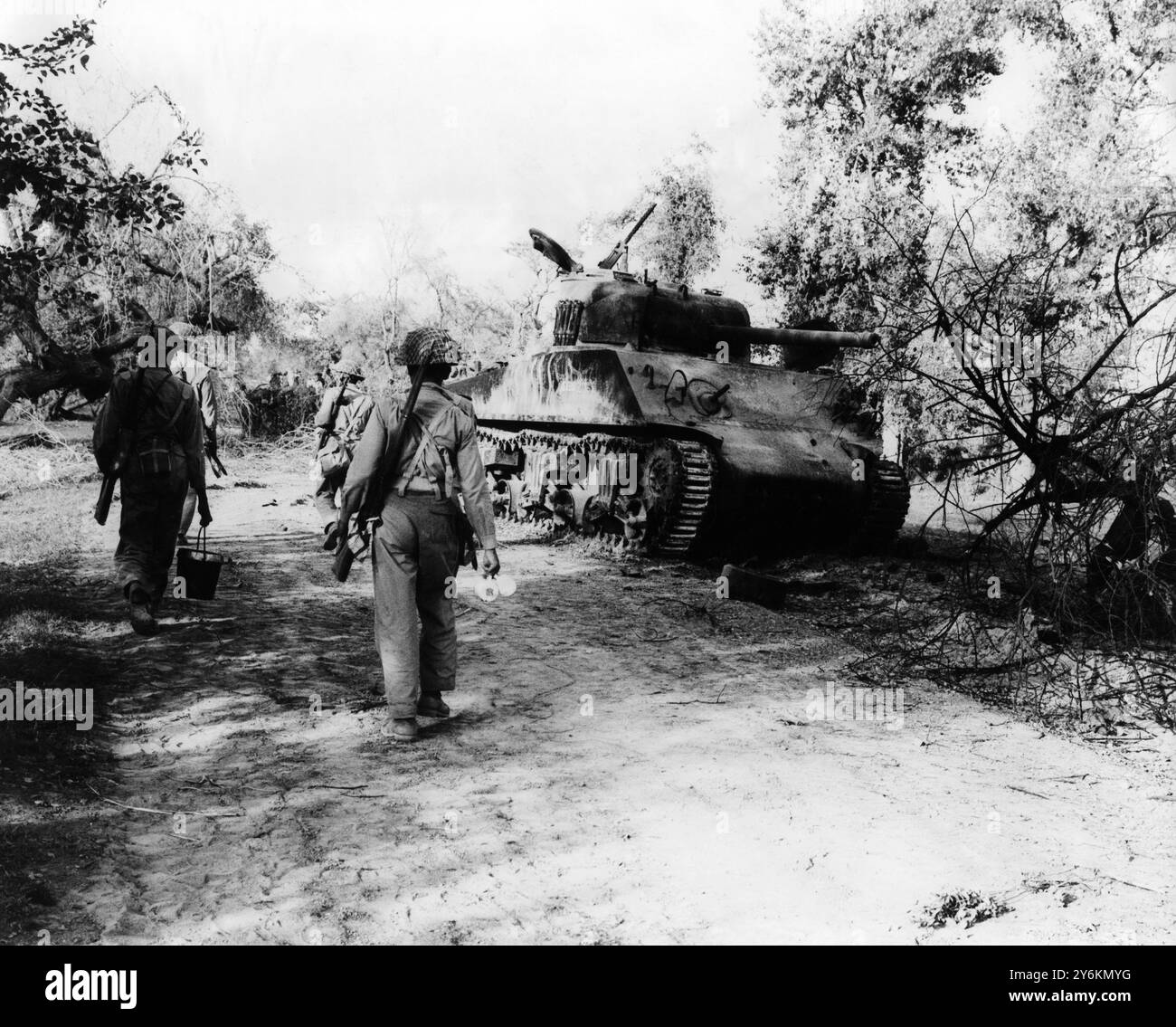 Pakistani soldiers - one carrying a tea dixie and another carrying a ...