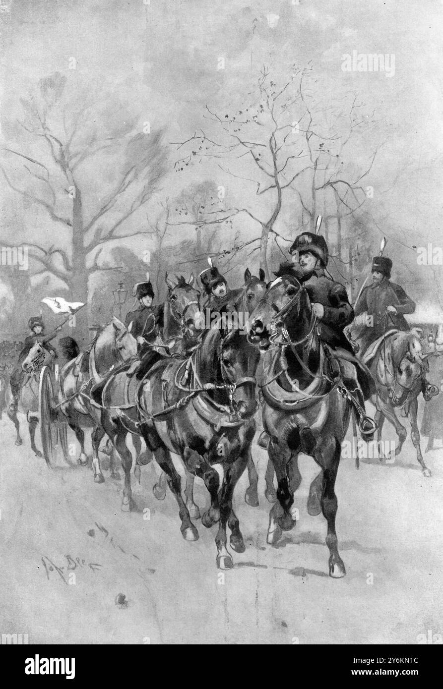 The Funeral of Queen Victoria. The start of the procession in London ...