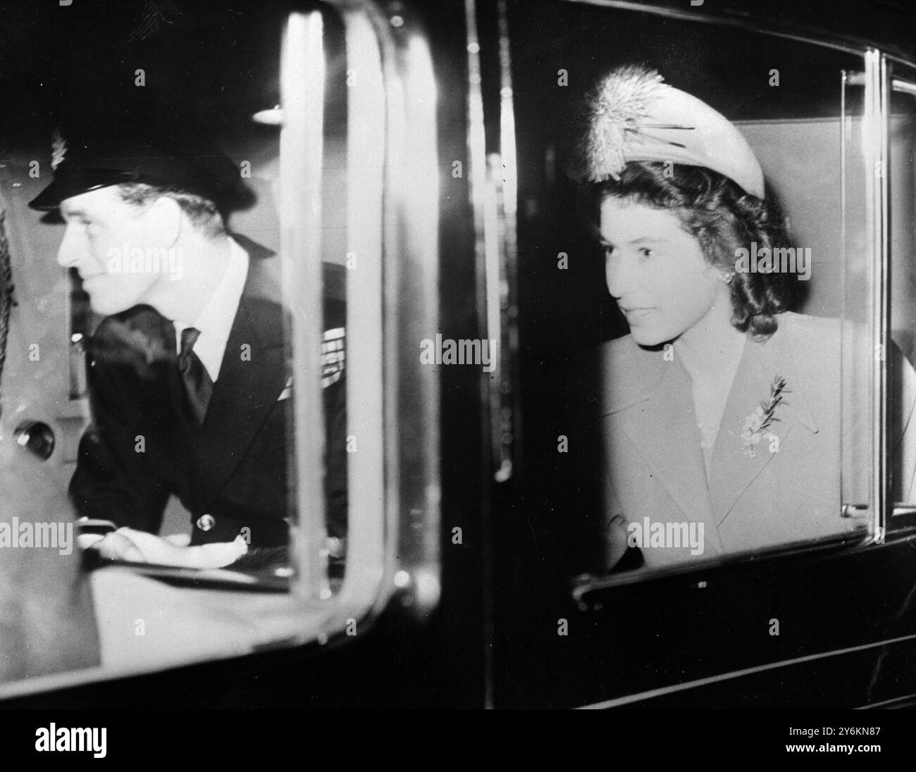 Royal Wedding. H.R.H Princess Elizabeth and Duke of Edinburgh. The Princess and her husband were ...