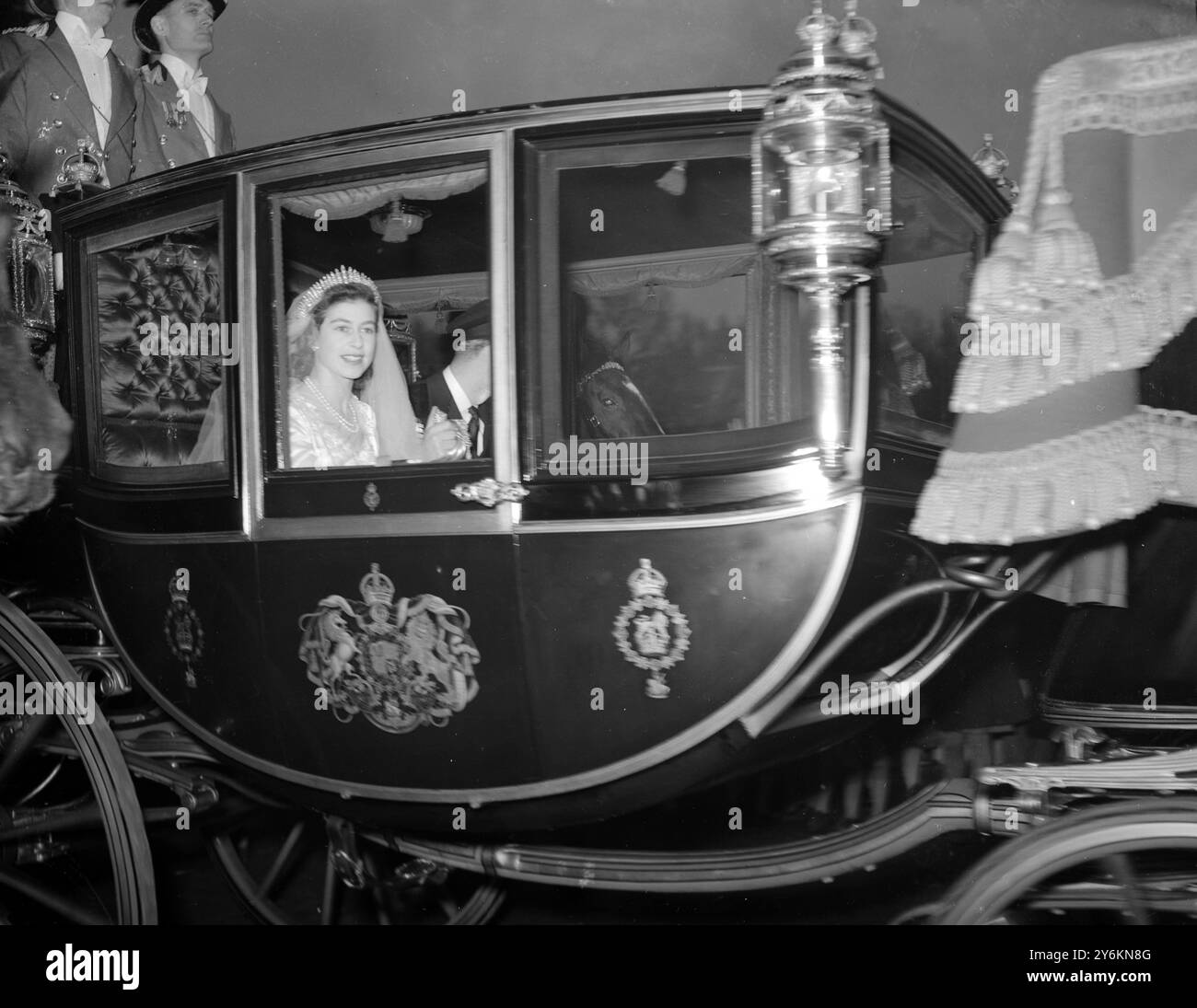 Royal Wedding. Princess Elizabeth. 20 November 1947 Stock Photo - Alamy