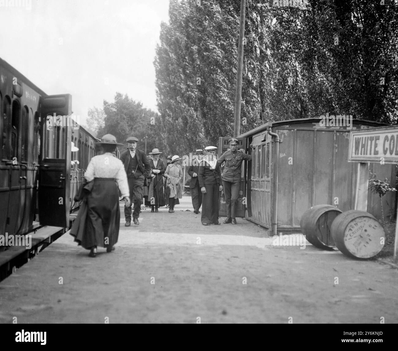 Old Railway Carriage used as waiting room at White Colne Station, in ...