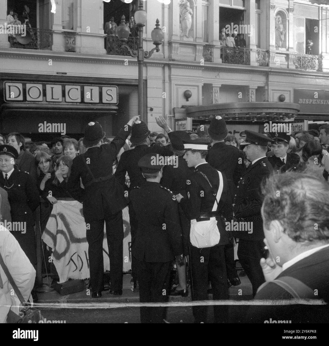 Dozens of London police turned out to contol the crowd of 10,000 ...