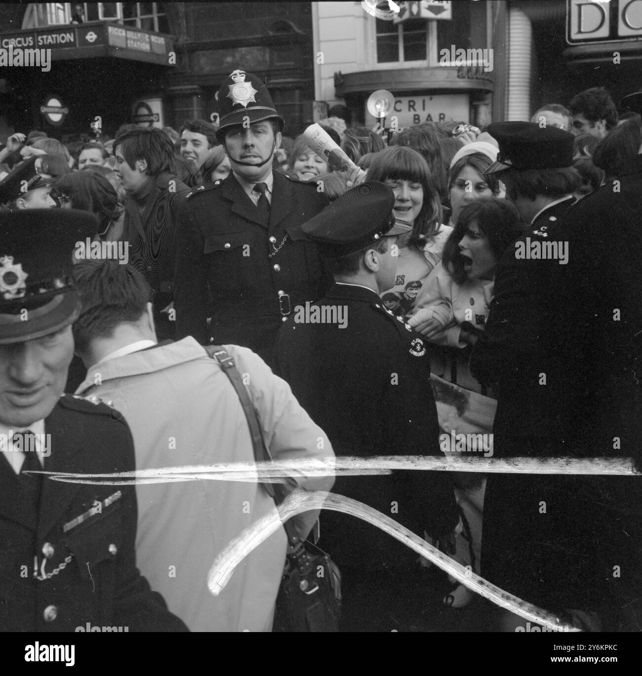 Dozens of London police turned out to contol the crowd of 10,000 ...