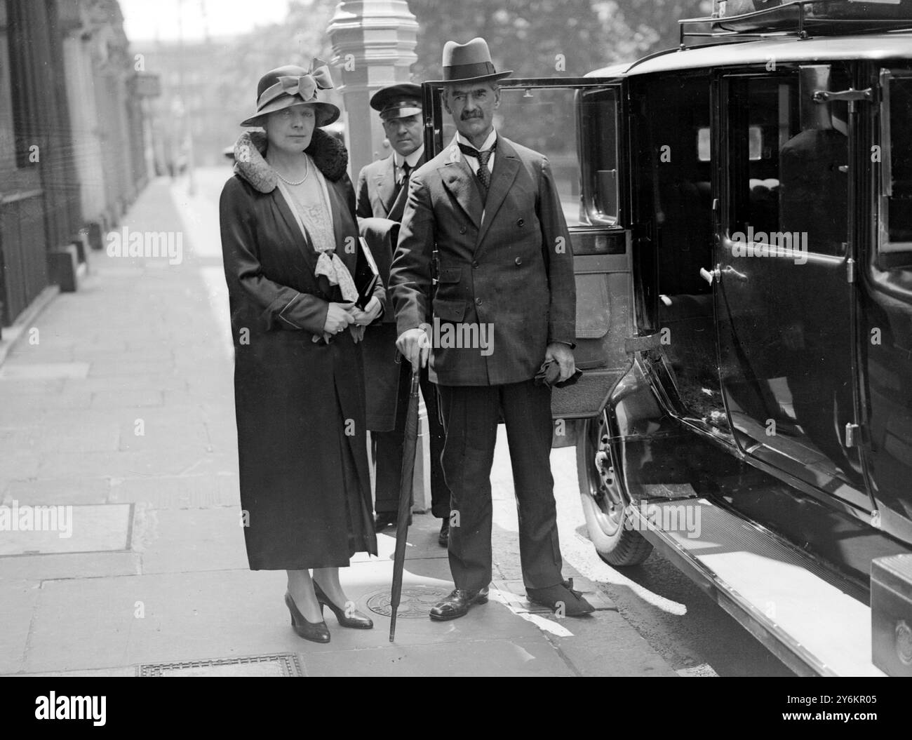 Mr Neville Chamberlain and Mrs Anne Chamberlain photographed before his ...