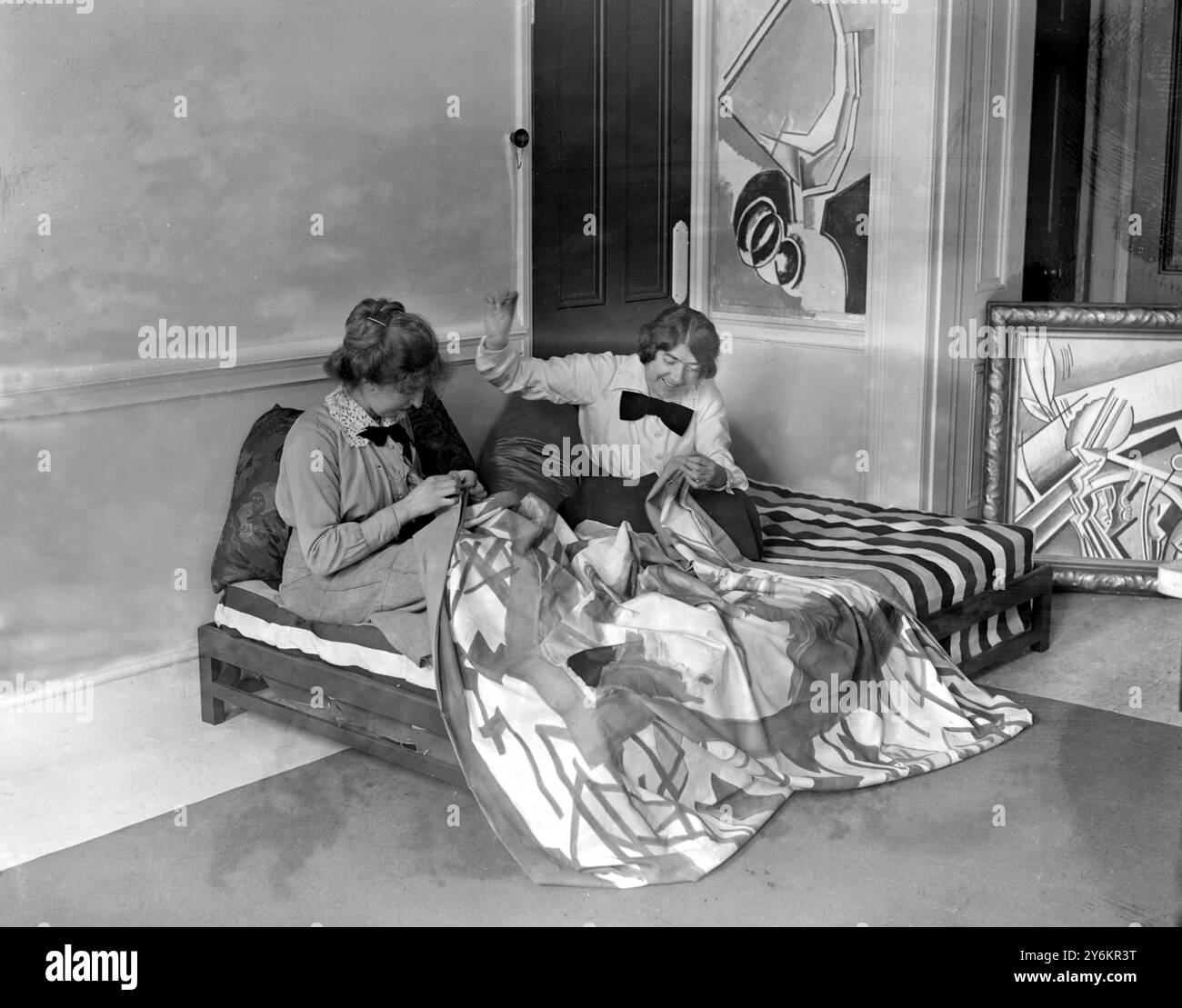 Two women, artist Kate Lechmere on right, at the Futurist School in ...
