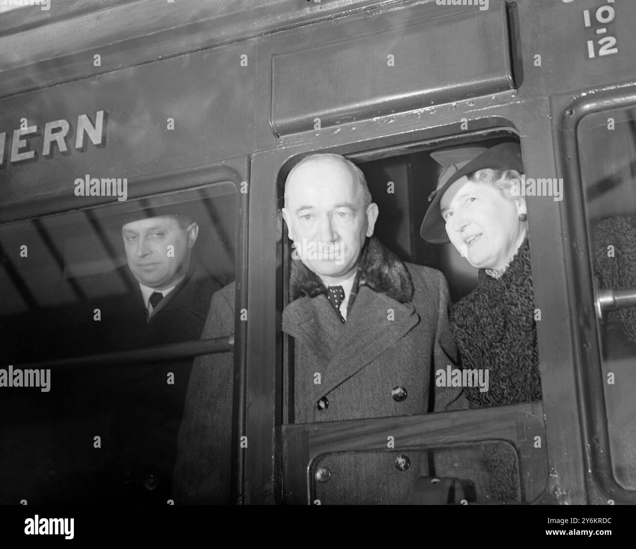 At Waterloo station , leaving for U.S.A. Dr Edvard and MMe Benes. 2 ...