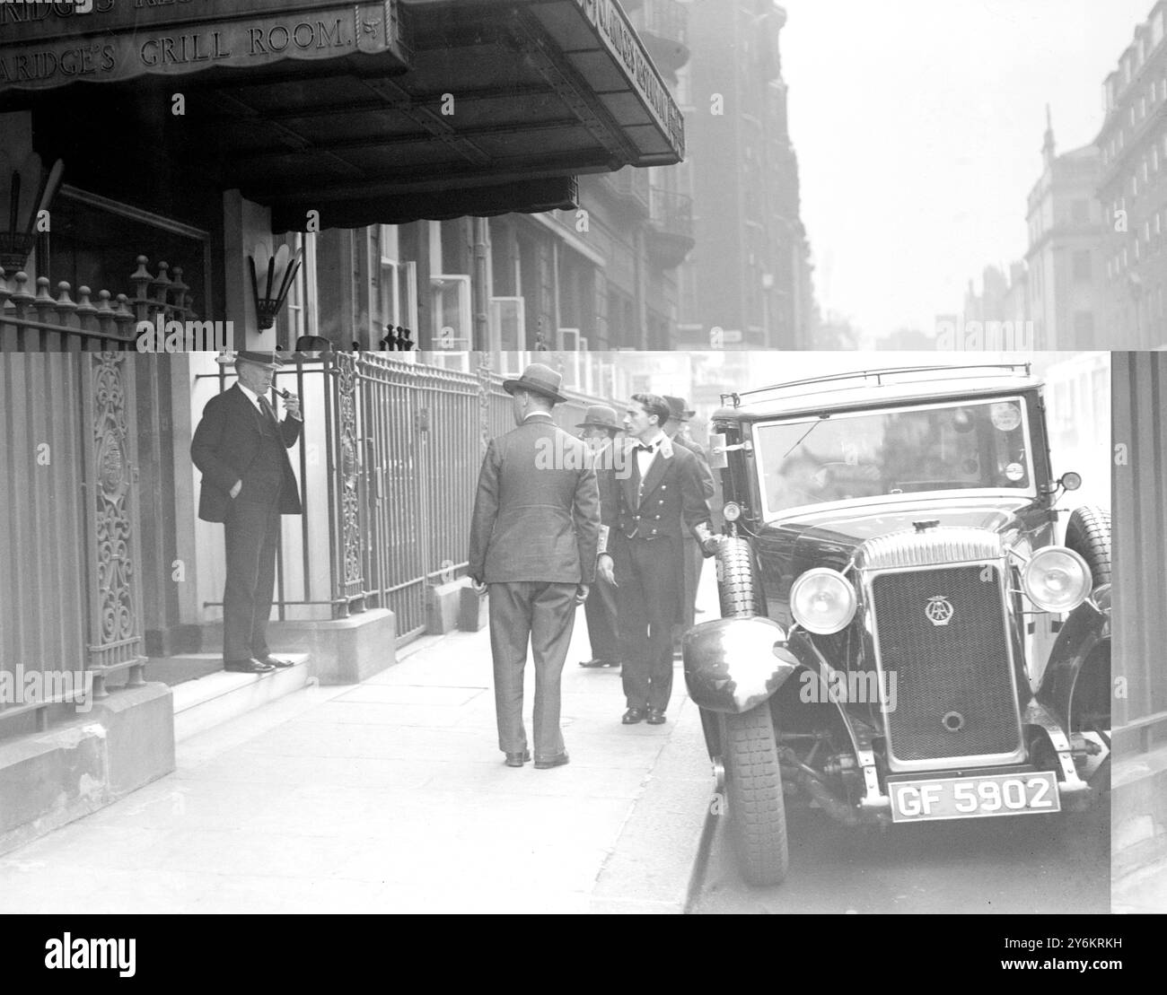 Taken at Claridges Hotel for " Oxford and Cambridge ". Senator James ...