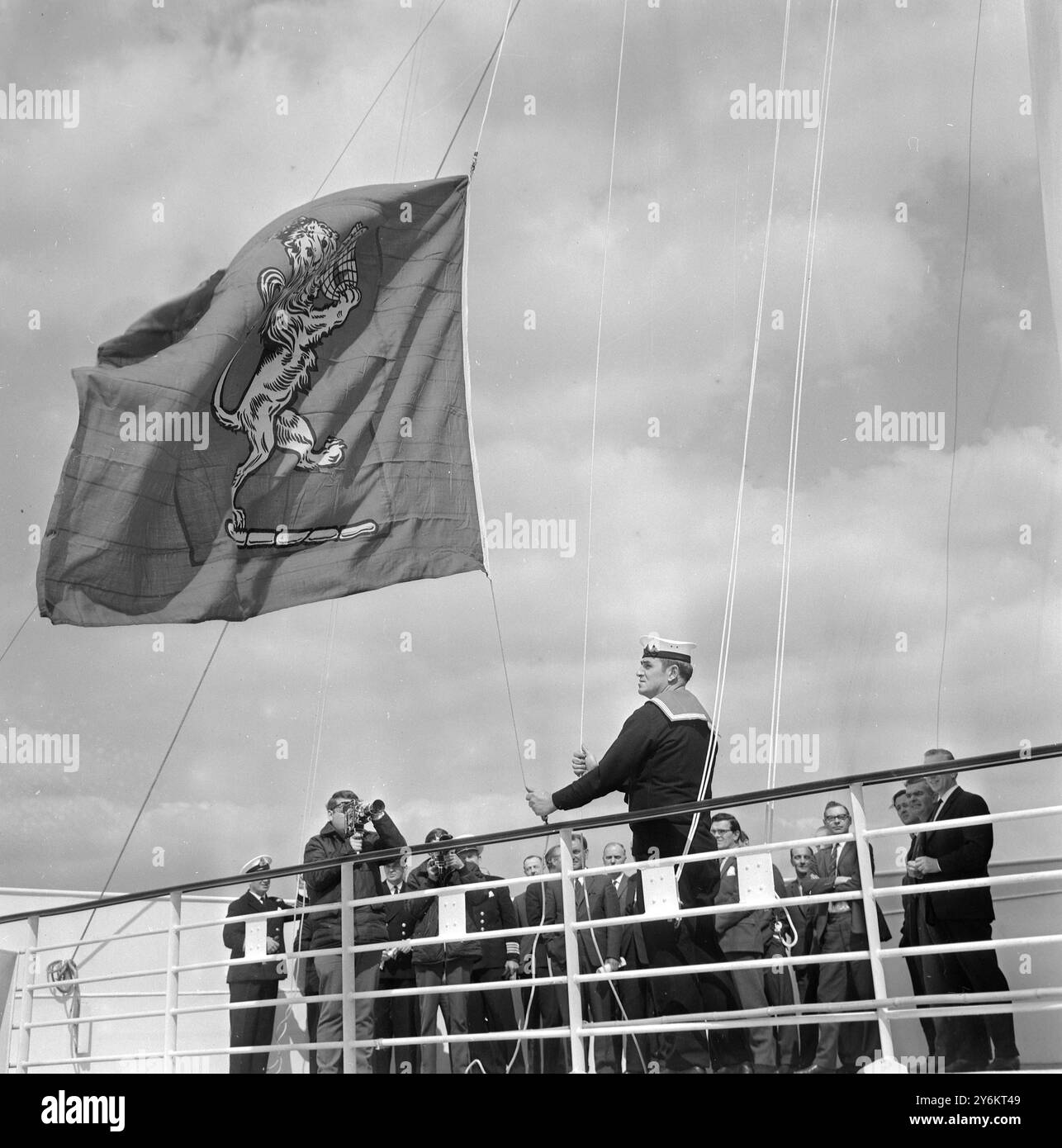 Southampton, England: At the same tine as the Queen Elizabeth II was ...